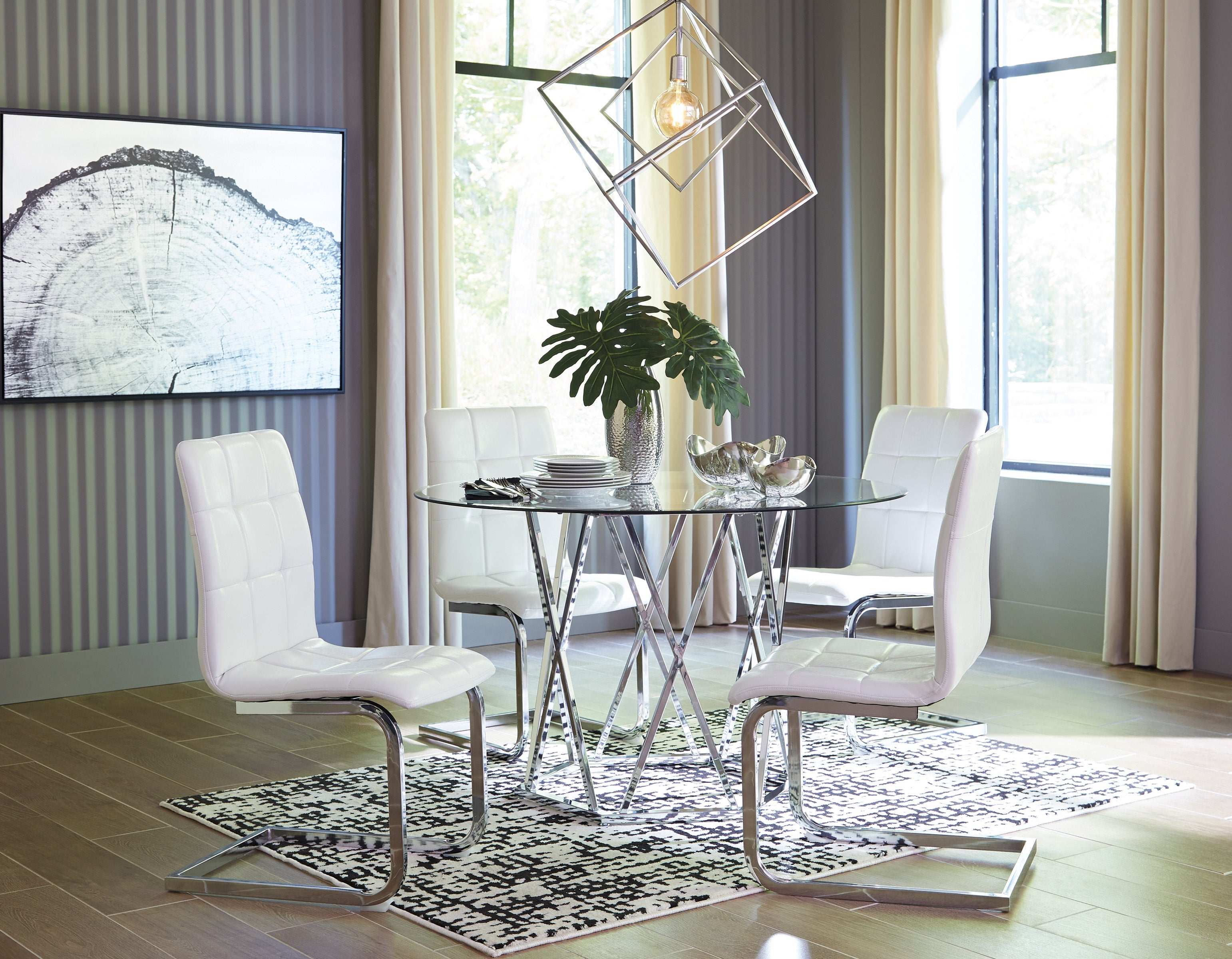 Madanere 5 Piece Dining Table Set for Chic Dining Spaces